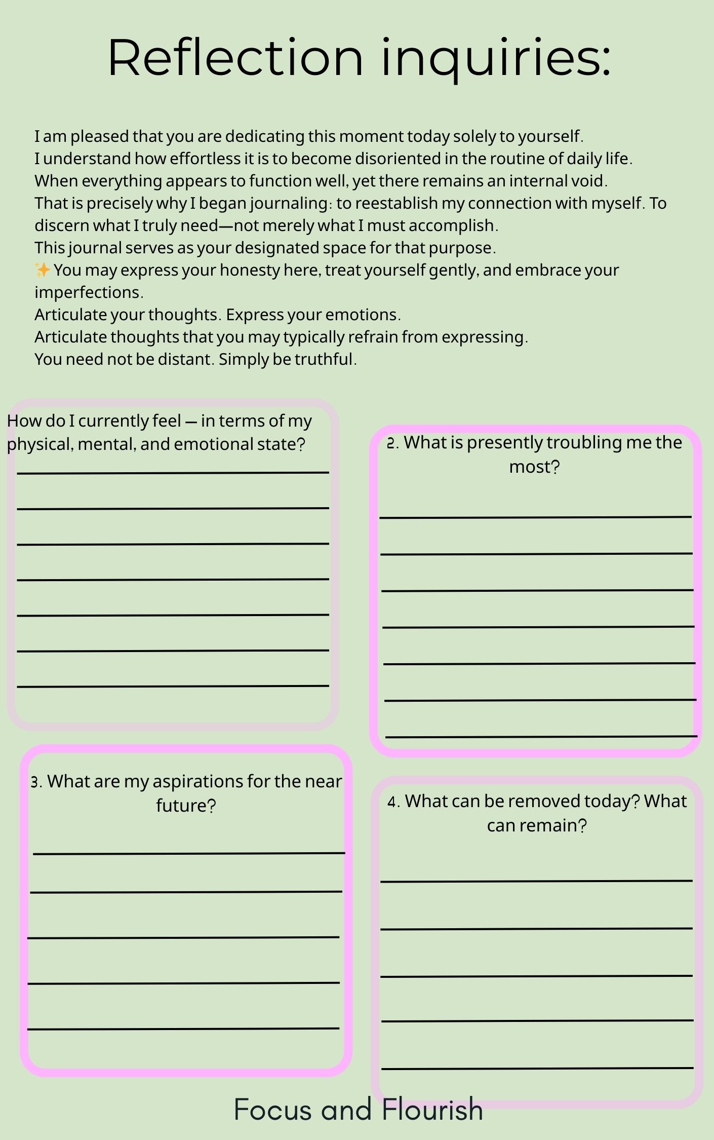 Focus & Flourish – Daily Clarity To-Do List (Printable PDF ...