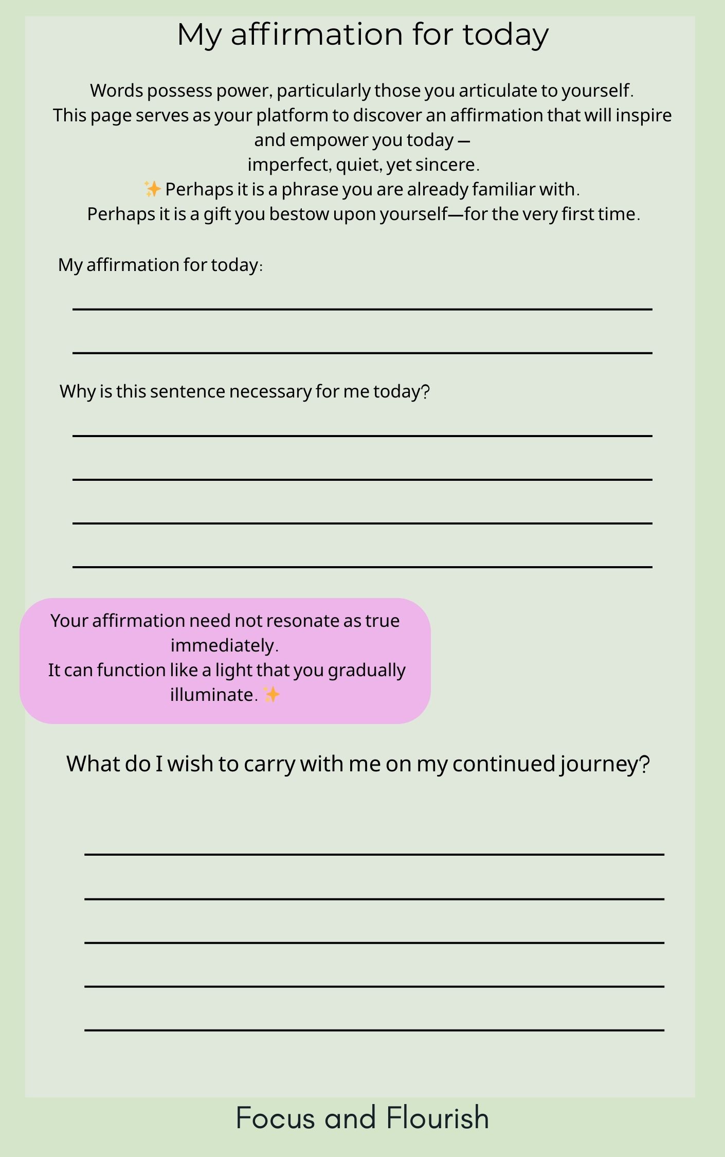 Focus & Flourish – Daily Clarity To-Do List (Printable PDF ...